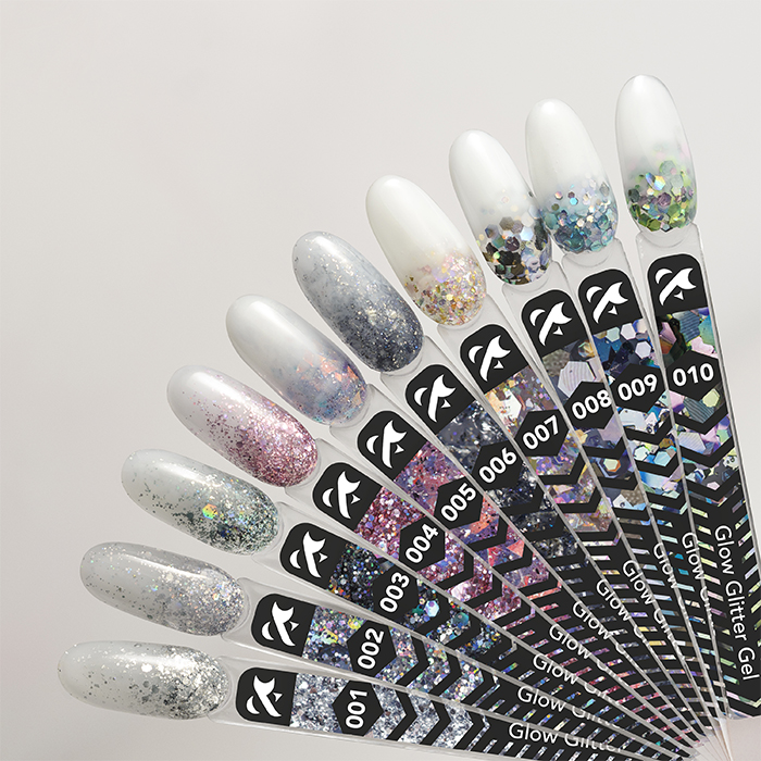 Гель-лак F.O.X Glow Glitter Gel №010, 5 мл - купить гель-лаки в Украине ...